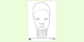 FREE! - Benin Bronze Colouring | Colouring Sheets - Twinkl