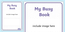 👉 Busy Bee Book Cover - Busy Book Cover Page Printable