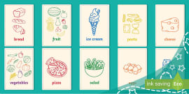 Alphabet Food Flashcards