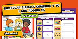 Irregular Plural Nouns (Adding -ves) Worksheet / Worksheet