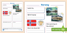 Norway Word Search,Norway (teacher made) - Twinkl