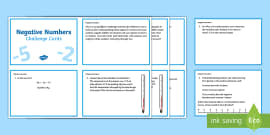 Negative Number Bingo Worksheet / Worksheet (teacher made)
