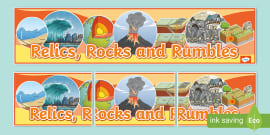 Rocks Display Lettering (teacher made) - Twinkl