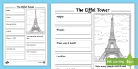Eiffel Tower Fact Sheet (teacher made)