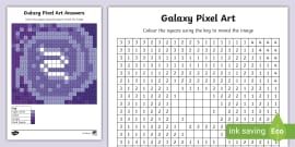 Star Pixel Art Template (teacher made) - Twinkl