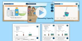 Year 5 Estimate Capacity Worksheet (teacher made) - Twinkl