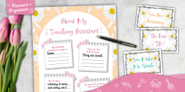 Thank You Teaching Assistant Letter Writing Template