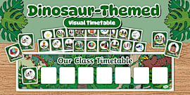 Dinosaur-Themed Visual Timetable Display