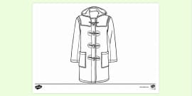 Winter Coat Colouring Sheet | Colouring Sheets - Twinkl