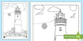 Lighthouse-Themed Story Map Worksheets (teacher made)