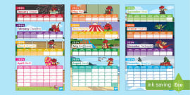 Editable 2024 Calendar (teacher made) - Twinkl