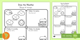 Weather Word Mat English/Spanish - Weather Word Mat