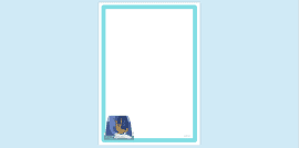 FREE! - Simple Blank Bucket of Water Page Border | Page Borders