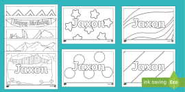 FREE! - Toby Name Simple Colouring Activity Sheets - Twinkl