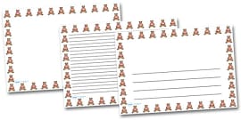 Toby the Teddy Landscape Page Border Pack (teacher made)