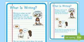 Kindergarten What Can We Write? Poster (teacher made)