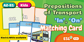 ESL Prepositions of Transport Lesson by Twinkl