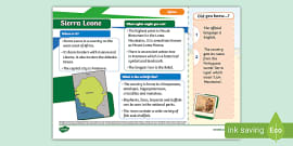 KS2 Sierra Leone Fact Cards (Teacher-Made) - Twinkl