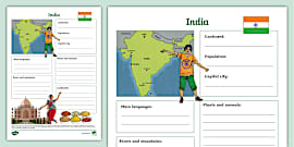 KS1 Map of India - Twinkl - Geography (Lehrer gemacht)