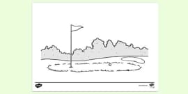 FREE! - Golf Colouring Page - Printable (teacher made)