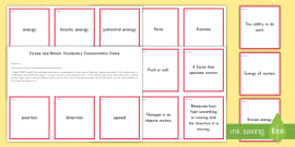 Forces and Motion Matching Cards (Teacher-Made)
