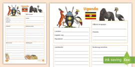 Uganda Display Banner - Geography (teacher made) - Twinkl