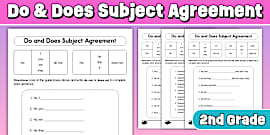 แบบฝึกหัด Do/Does PDF พร้อมเฉลย - Subject-verb Agreement