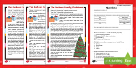 How We Celebrate Christmas Differentiated Reading Comprehension Activity
