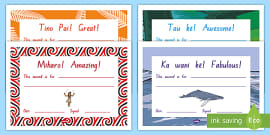 First Day at School Congratulations Certificate - Māori