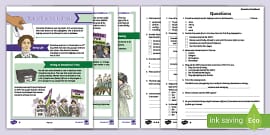 LKS2 Marie Curie Differentiated Reading Comprehension Activity