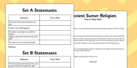 Ancient Sumer Large Display Poster (teacher made)