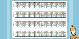 0-20 Number Rods Number Track (Teacher-Made) - Twinkl