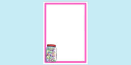 Simple Jelly Beans Sweets Page Border | Page Borders