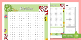 Presidential Election Word Search (teacher made) - Twinkl