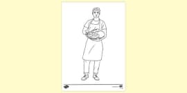 FREE! - Baker Boy Hat Colouring Sheet (Teacher-Made)