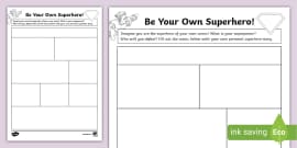 Superhero Template - Parent Resources (teacher made)