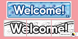 Floral Theme Welcome Banner (teacher made) - Twinkl