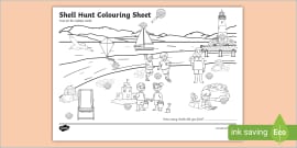 Sun, Sea And Beach Safety Colouring Pages (teacher made)