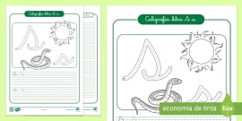 Folhas de caligrafia - Letra T (teacher made) - Twinkl