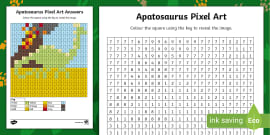 FREE! - Fox Pixel Art Template (l'enseignant a fait)