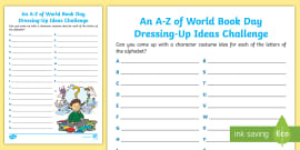 An A-Z of Books Worksheet / Worksheet, worksheet - Twinkl