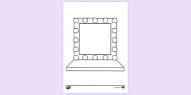 Magic Mirror Colouring Sheet | Colouring Sheets - Twinkl