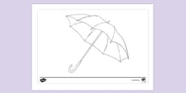 Design an Umbrella Template - EYFS - Weather - Art - Twinkl