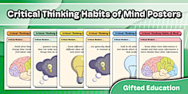 Critical Thinking Skills Anchor Chart for 3rd-5th Grade