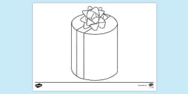 FREE! - Present with Lid Colouring | Colouring Sheets