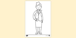 FREE! - Flight Attendant Colouring | Colouring Sheets