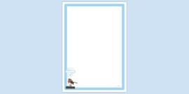 FREE! - Simple Blank Dove Bird Page Border | Page Borders | Twinkl