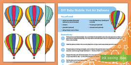 Rainbow 3D Hot Air Balloon Craft Activity | Crafts EYFS