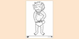 Billy Butlin Colouring Page (teacher made) - Twinkl