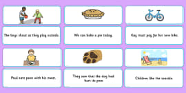 Phase 2 Pictures and Captions Sentence Matching Cards